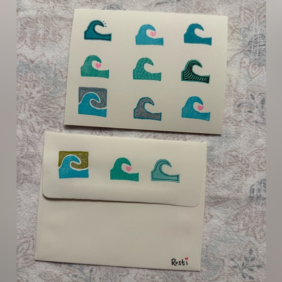 Office | Wave Design Card And Envelope | Poshmark